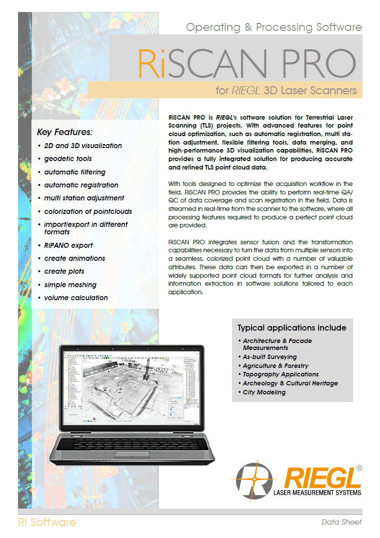 RiSCAN PRO 2.0 | Laser-3D Oficjalny dystrybutor firm RIEGL oraz Zoller+Fröhlich